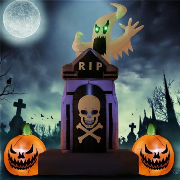 Holiday | 6ft Halloween Inflatable Decor Tombstones Pumpkin Ghosts ...